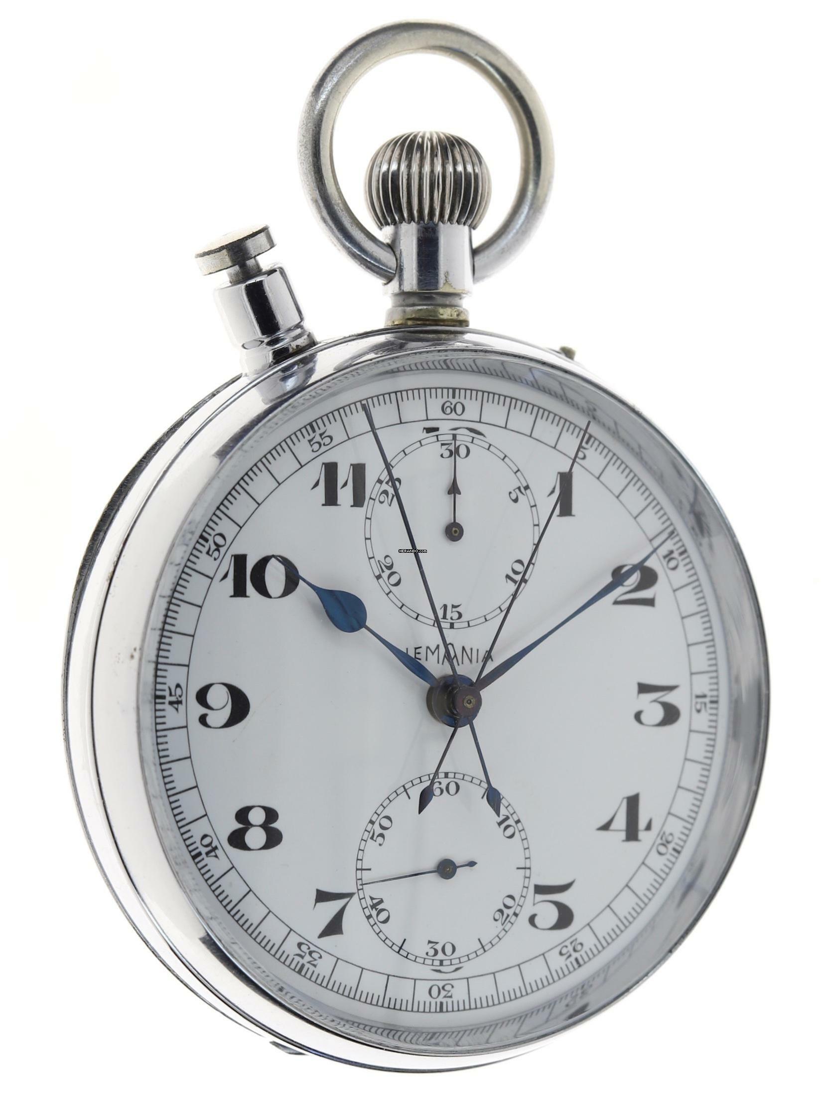 Herando - Lemania Gents Pocket Watch Split Second Chronograph Rattrapante
